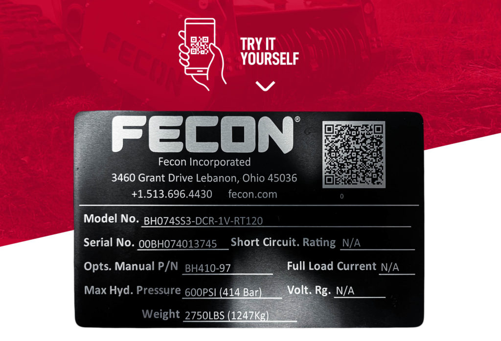 Quickly Access Parts, Specs & Manuals with the New QR Code Panel - Fecon